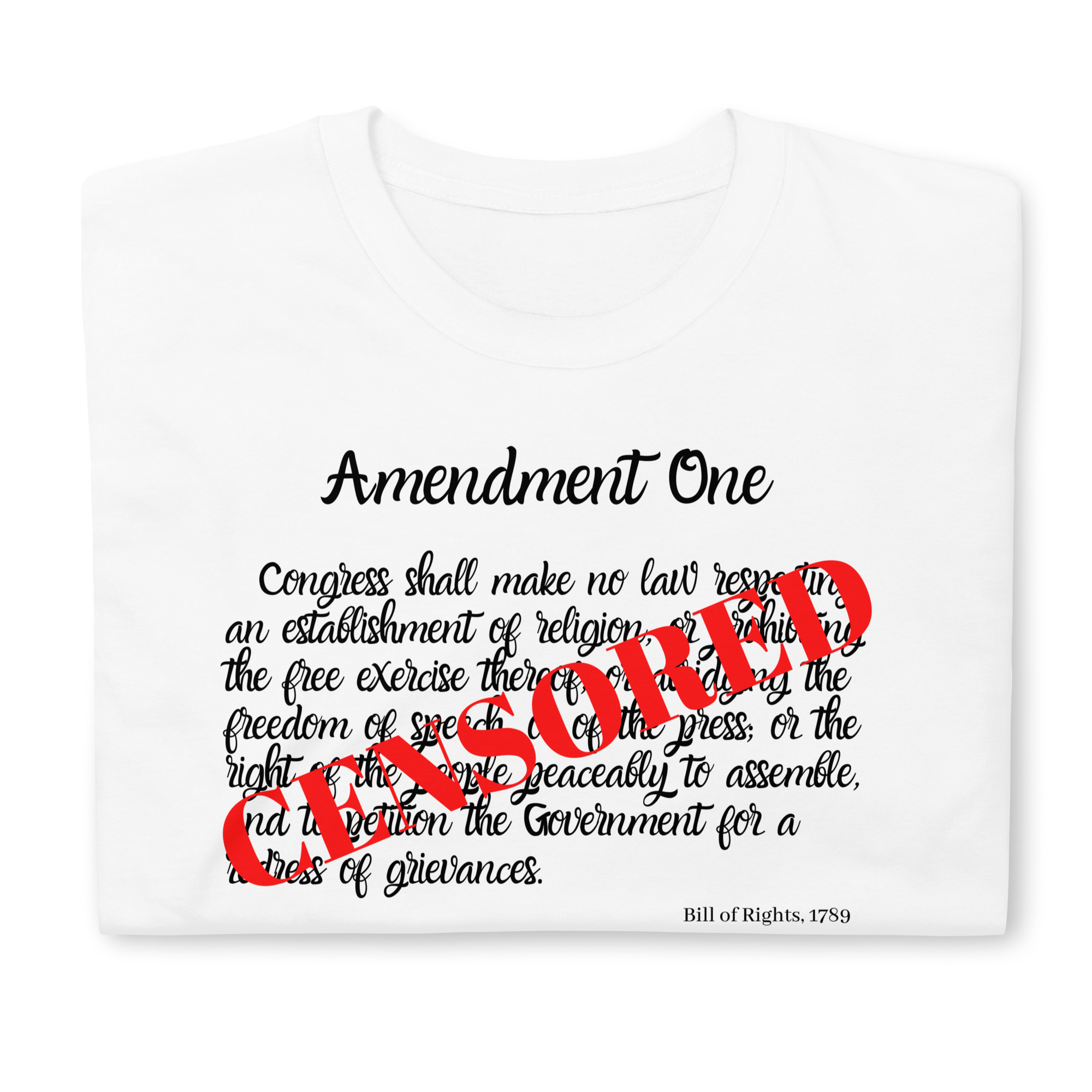 First Amendment Text CENSORED T-Shirt - PYGear.com