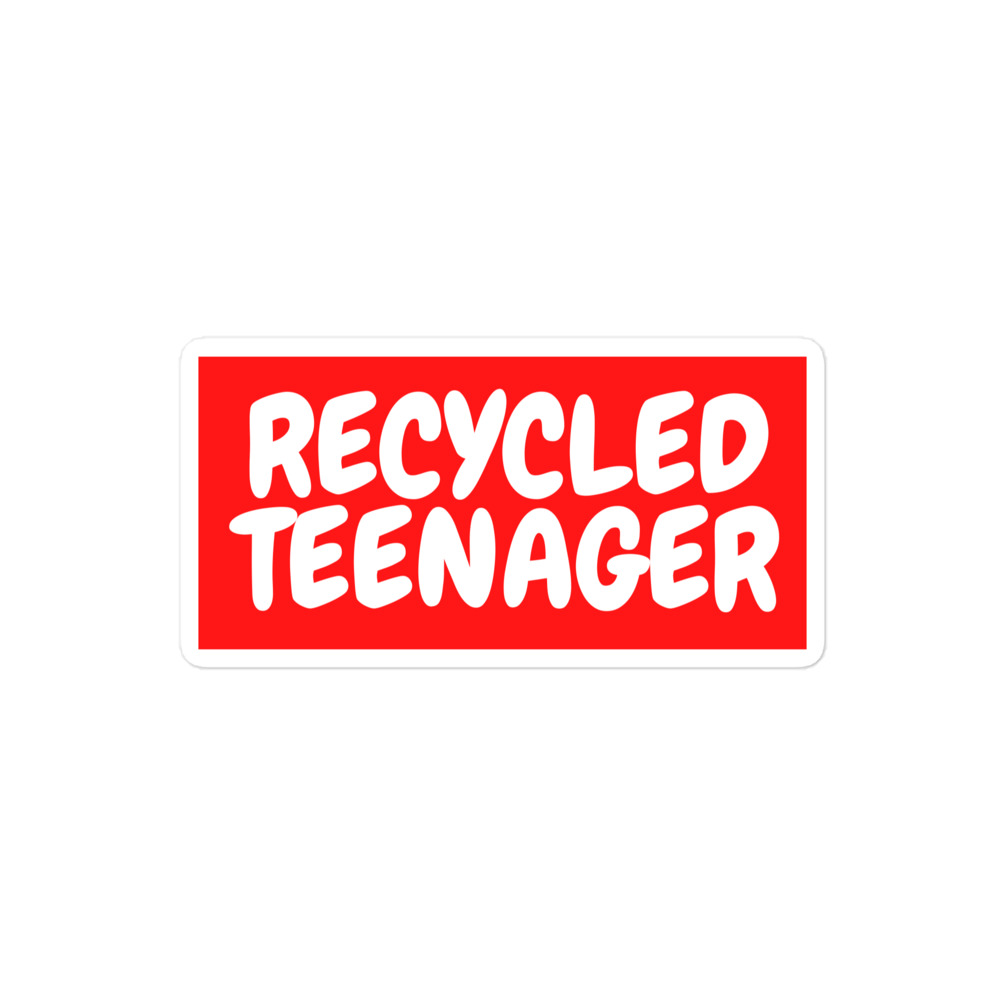 RECYCLED TEENAGER Sticker - PYGear.com