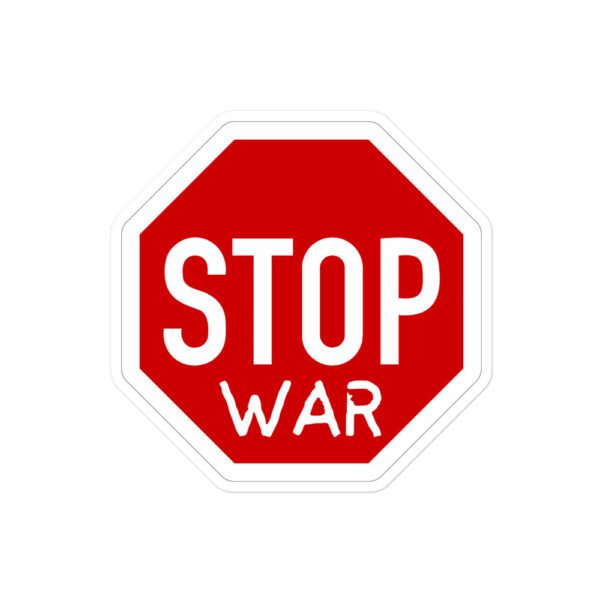 STOP WAR Road Sign sticker - PYGear.com
